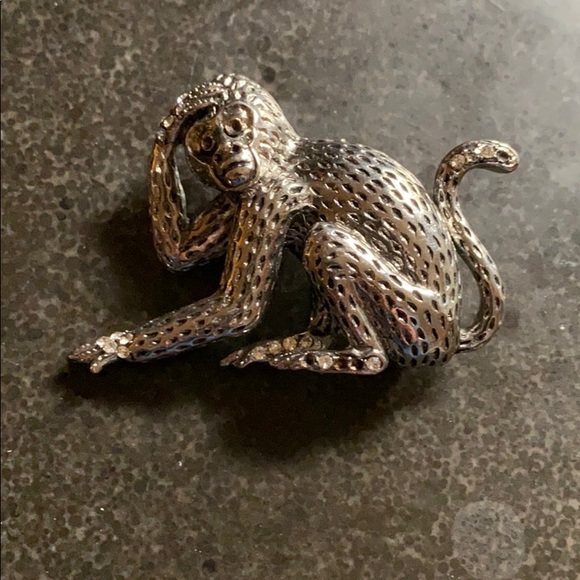 Jewelry | Vintage Monkey Pin | Poshmark